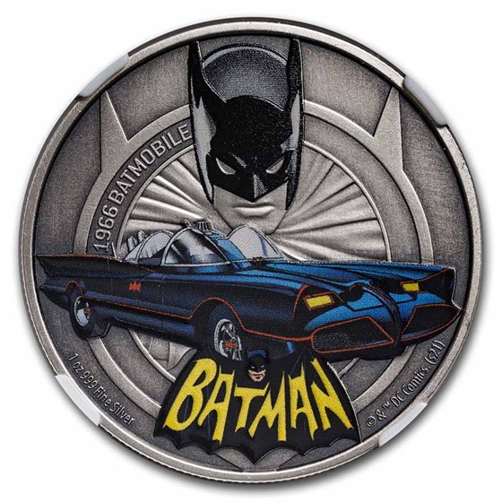 Buy 2021 Niue 1 oz Silver Batmobile Collection: 1966 MS-70 NGC | APMEX