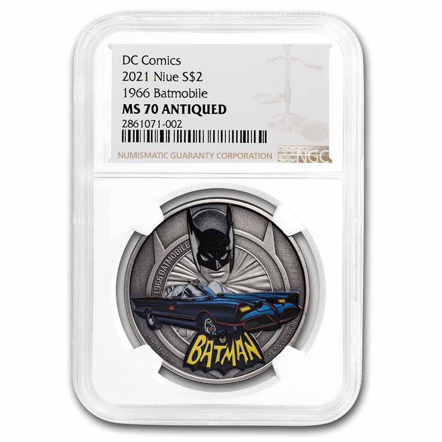 Buy 2021 Niue 1 oz Silver Batmobile Collection: 1966 MS-70 NGC | APMEX