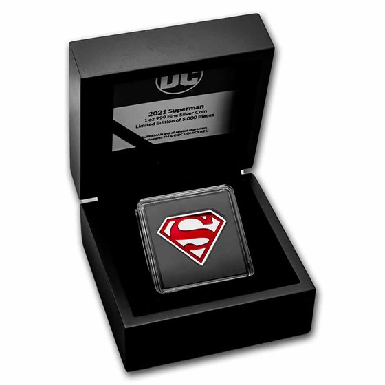 Buy 2021 Niue 1 oz Silver Coin $2 DC Heroes: SUPERMAN™ Shield | APMEX