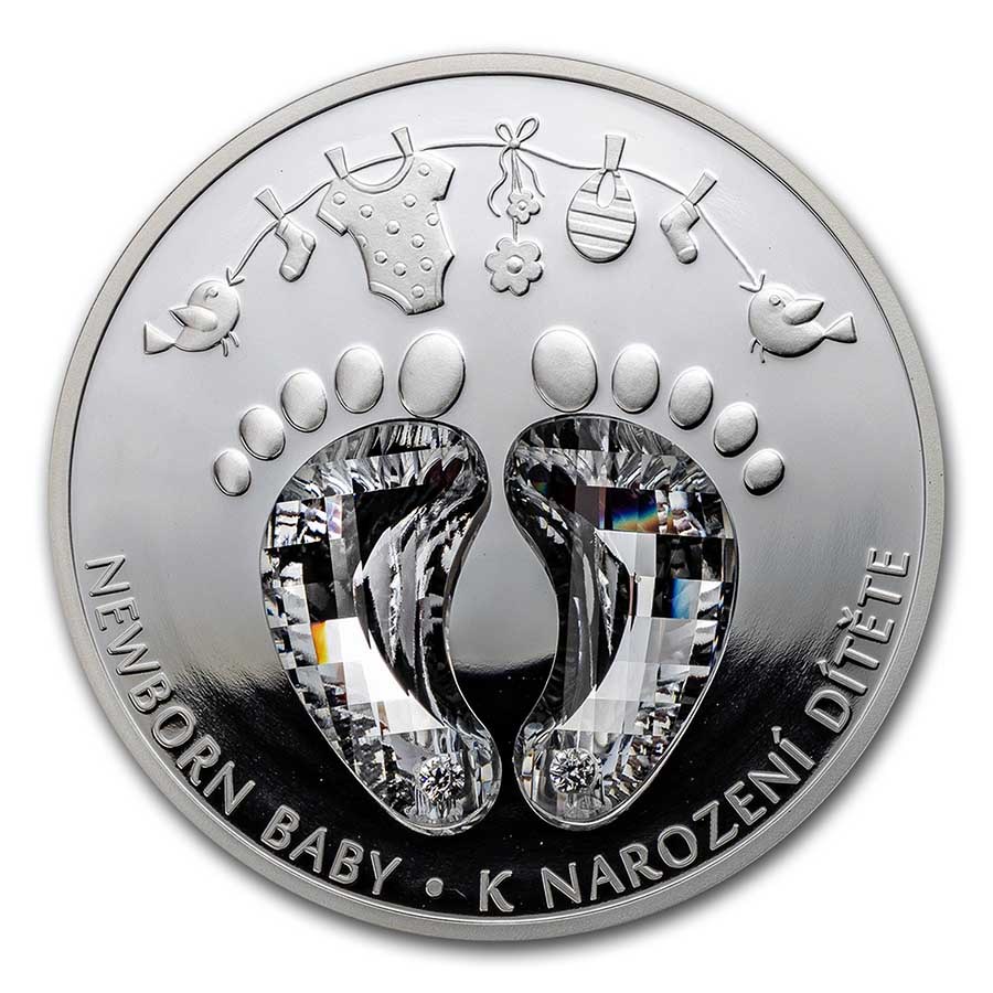 Buy 2021 Niue 1 oz Silver Proof Crystal Coin: Newborn Baby | APMEX