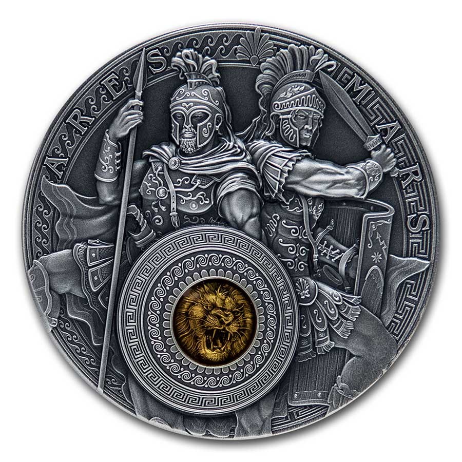 Buy 2021 Niue 2 oz Antique Silver Ares and Mars | APMEX