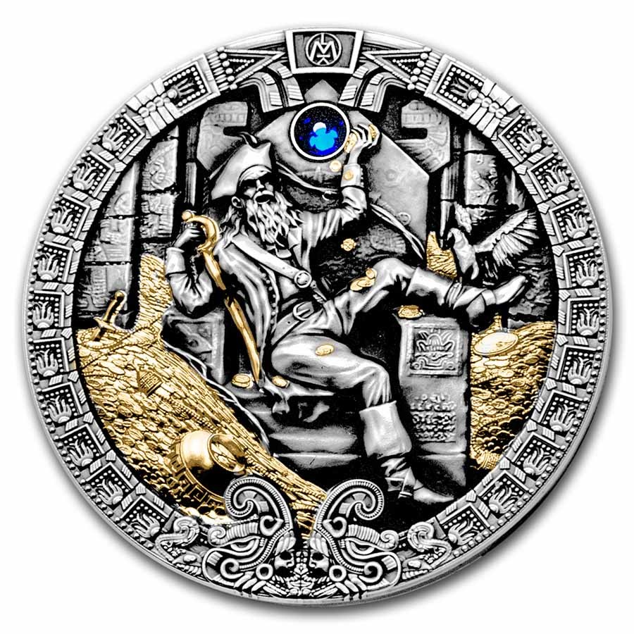 Buy 2021 NU 2 oz Ag Treas of Aztec Missing Treasures | APMEX