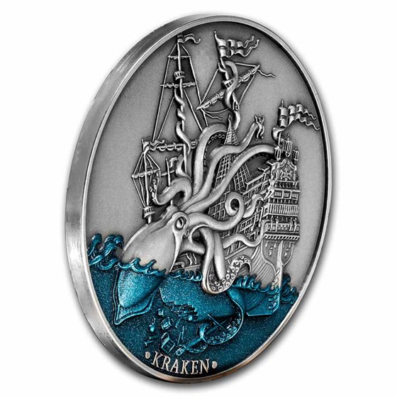 Buy 2021 2 oz Silver Kraken Beast Mythical Creatures | APMEX