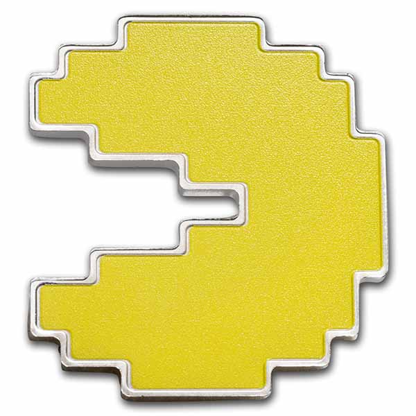 APMEX - 2021 Niue Colorized 1 oz Silver $2 PAC-MAN™ Shaped Coin