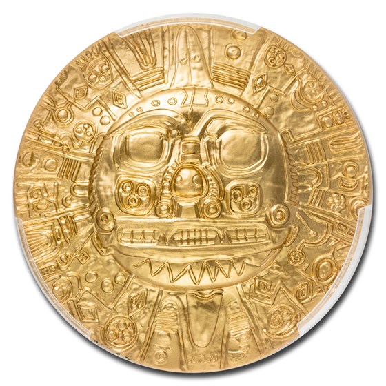 Buy 2021 Palau 1 oz Silver $5 Domed Inca Sun God Gilt MS-70 PCGS FDI ...