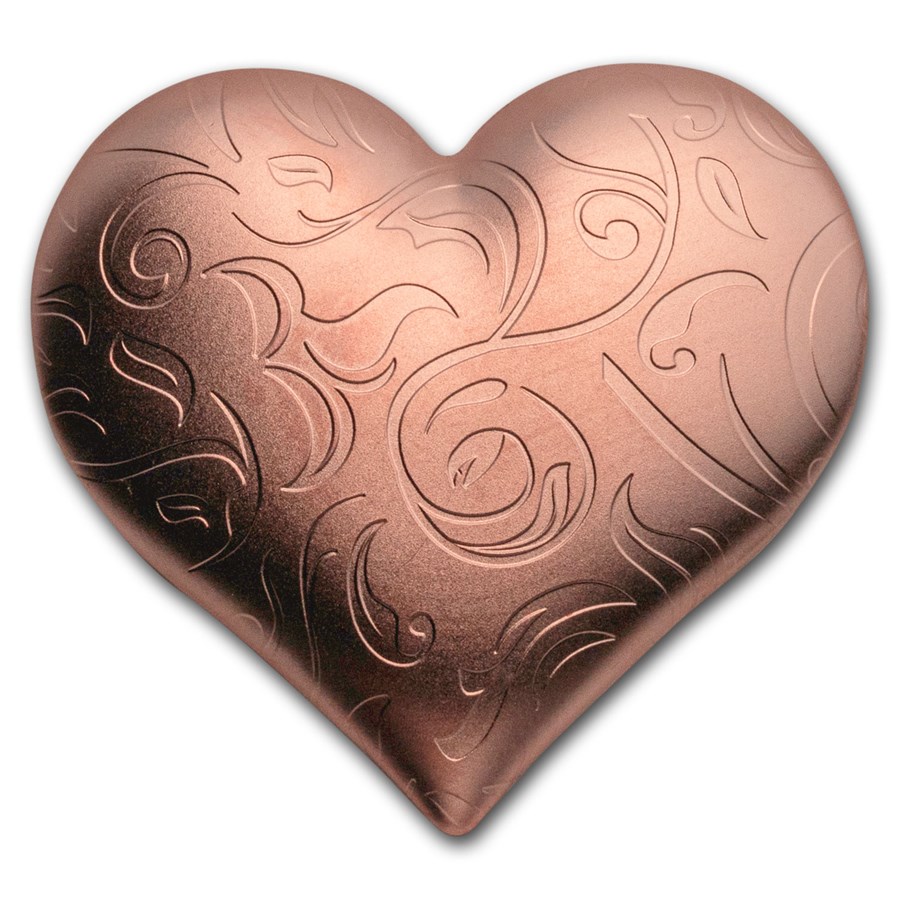 Buy 2021 Palau 1 oz Silver Gold Gilded Heart Shaped Coin | APMEX