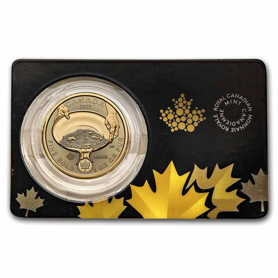 Buy 2021 RCM 1 oz Gold Klondike Gold Rush .99999 BU (Damaged Assay) | APMEX Buy 2021 RCM 1 oz Gold Klondike Gold Rush .99999 BU (Damaged Assay) | APMEX