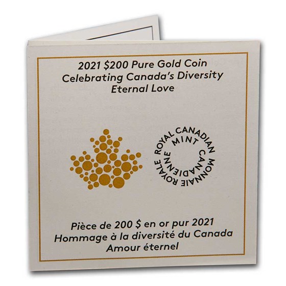 Buy 2021 RCM Gold $200 Celebrating Canada's Diversity: Eternal Love | APMEX Buy 2021 RCM Gold $200 Celebrating Canada's Diversity: Eternal Love | APMEX