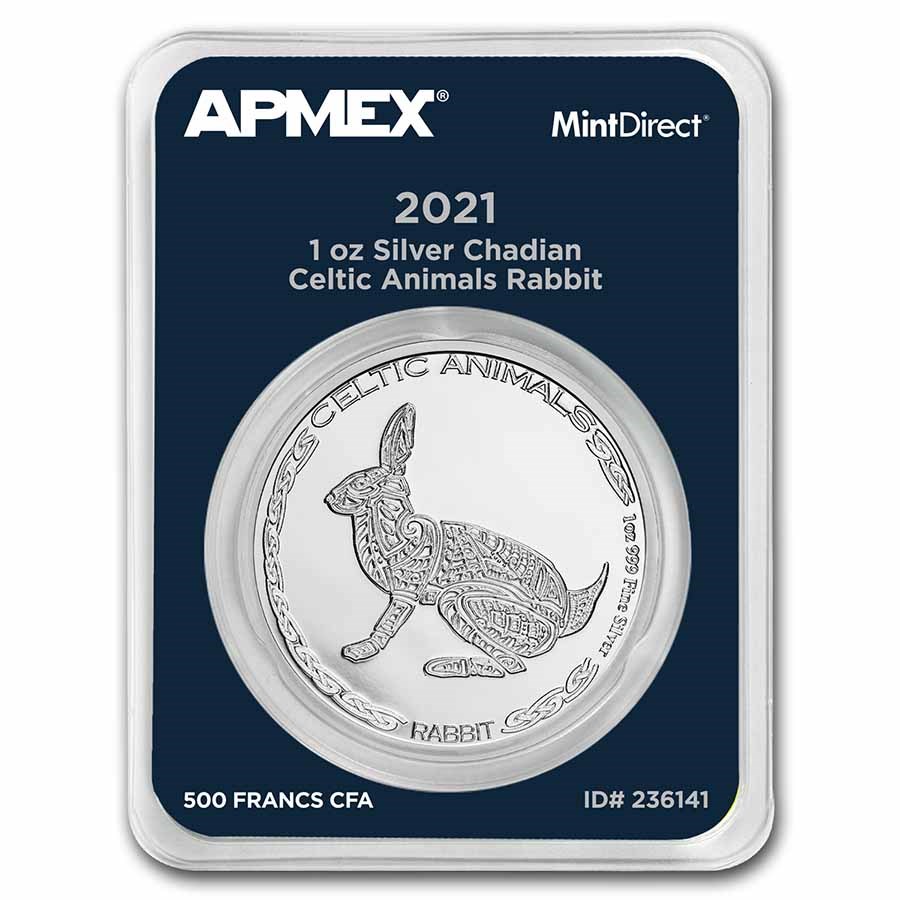 Buy 2021 Rep. of Chad 1 oz Silver Celtic Animals Rabbit (MD® Single ...