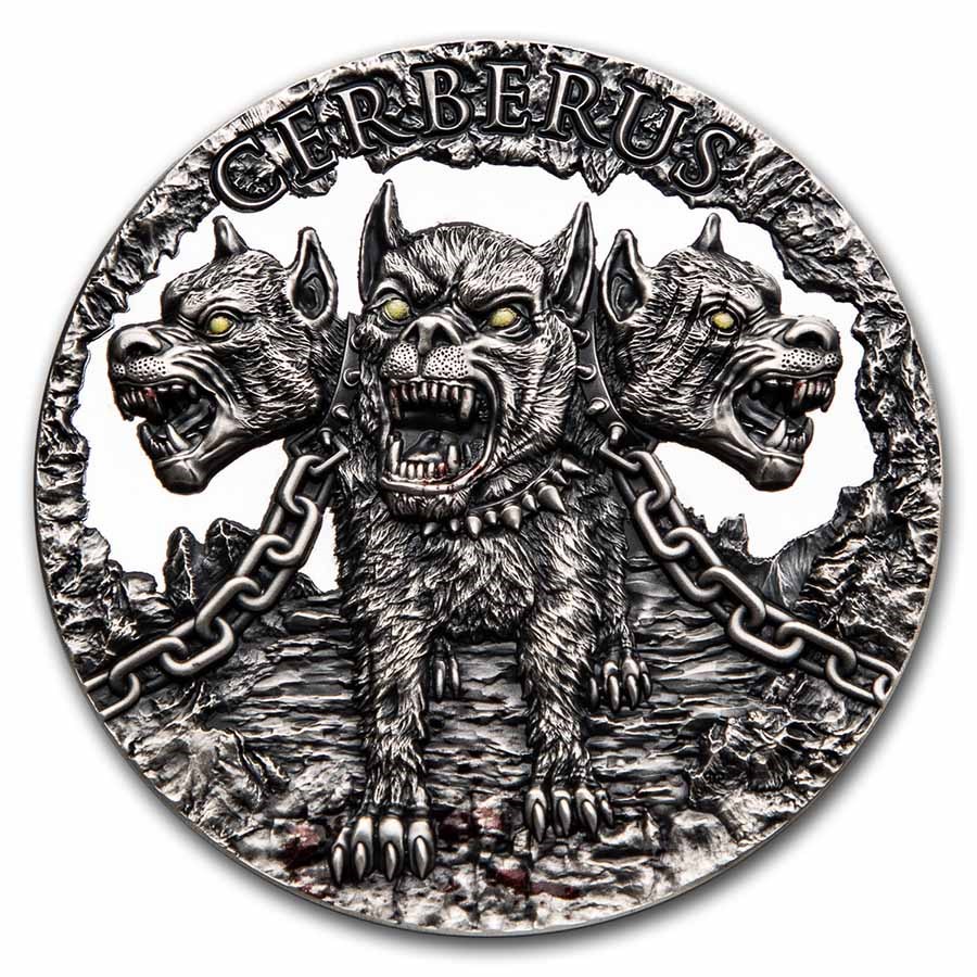 Buy 2021 CMRN 2 oz Ag Mythical Creatures Cerberus | APMEX