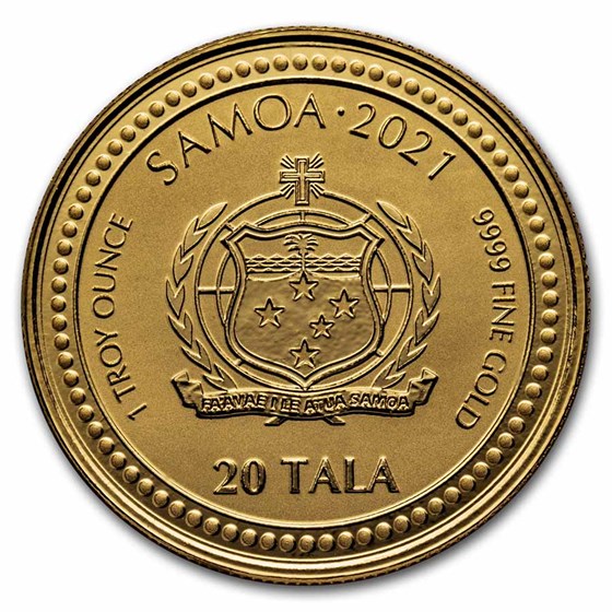 Buy 2021 Samoa 1 oz Gold 20 Tala Alpha and Omega BU | APMEX