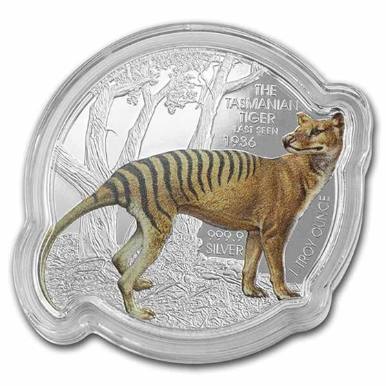 Buy 2021 1 oz Silver Solomon Islands Tasmanian Tiger | APMEX
