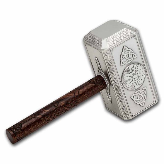 Buy 2021 Solomon Islands 500 gram Silver Thor's Iconic Hammer | APMEX