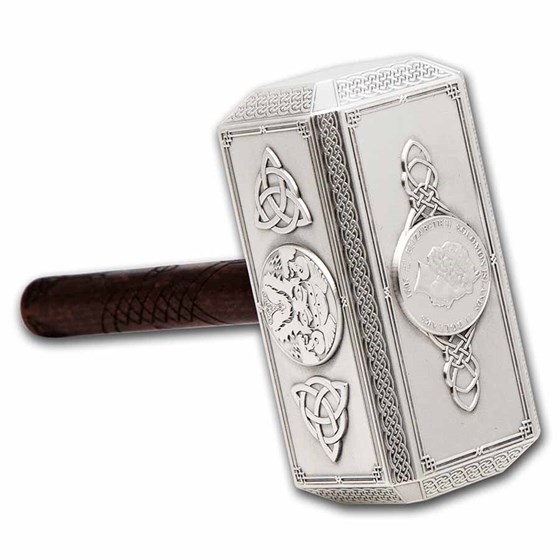 Buy 2021 Solomon Islands 500 gram Silver Thor's Iconic Hammer | APMEX