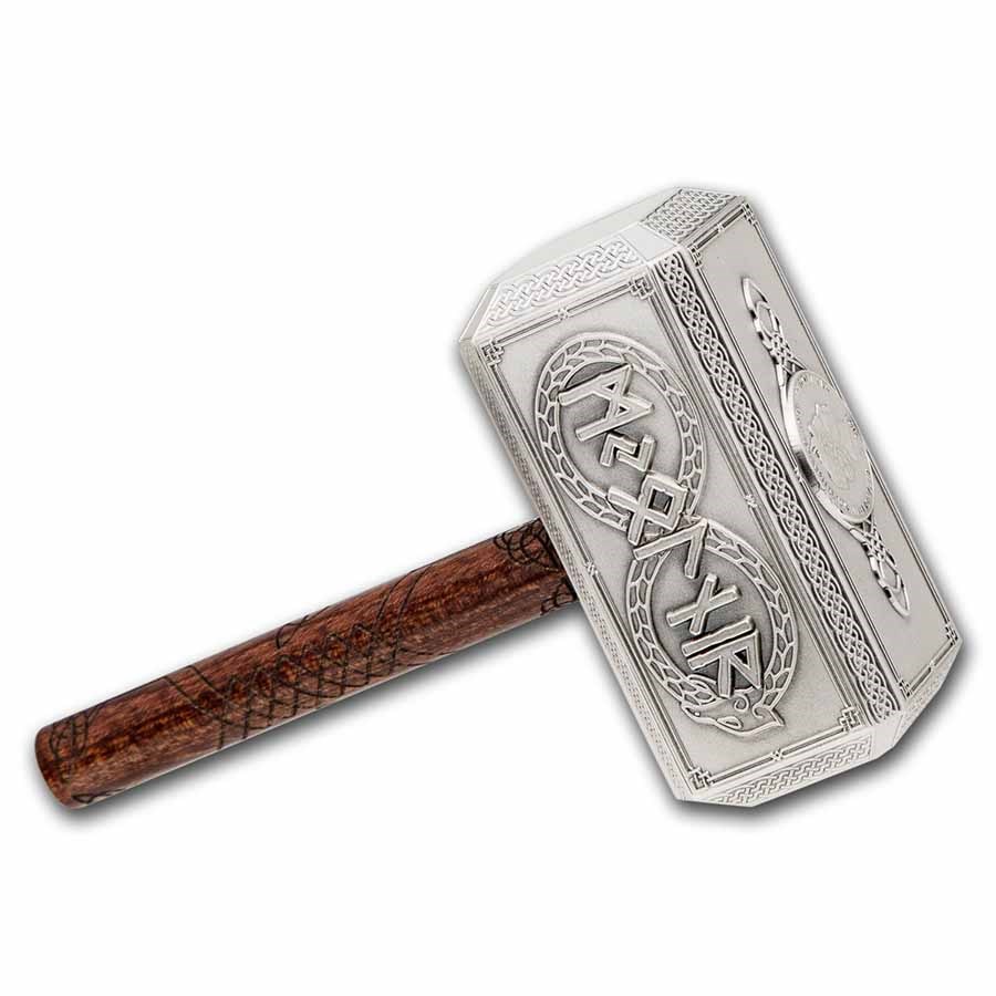 Buy 2021 Solomon Islands 500 gram Silver Thor's Iconic Hammer | APMEX