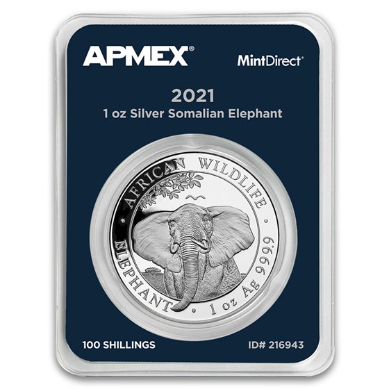 Buy 2021 Somalia 1 oz Silver Elephant (MintDirect® Single) | APMEX