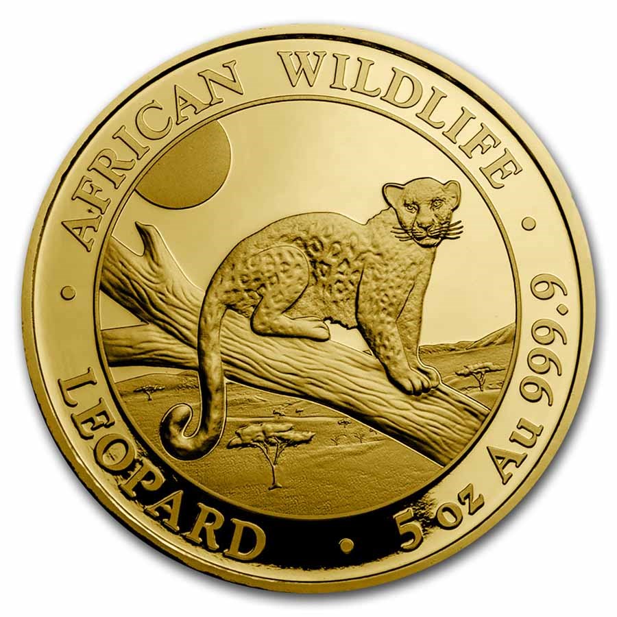 Buy 2021 Somalia 5 oz Gold Proof African Wildlife Leopard | APMEX