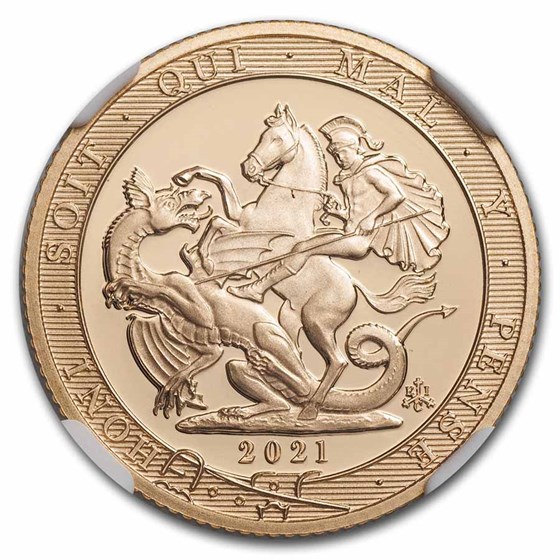 Buy 2021 St. Helena Gold Sovereign 200th Anniv of Birth PF 70 NGC | APMEX