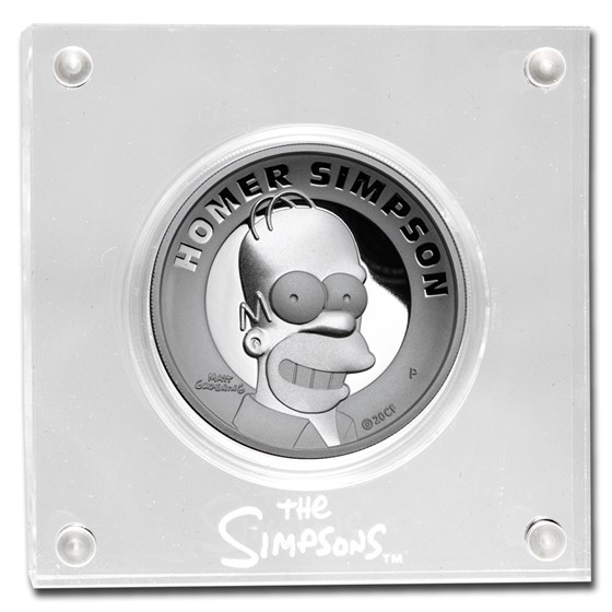 Buy 2021 Tuvalu 2 oz Silver The Simpsons: Homer Proof High Relief | APMEX