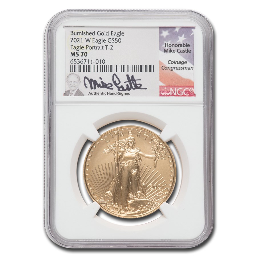 Buy 2021 W 1 oz Burnished Gold Eagle Type 2 MS-70 | APMEX