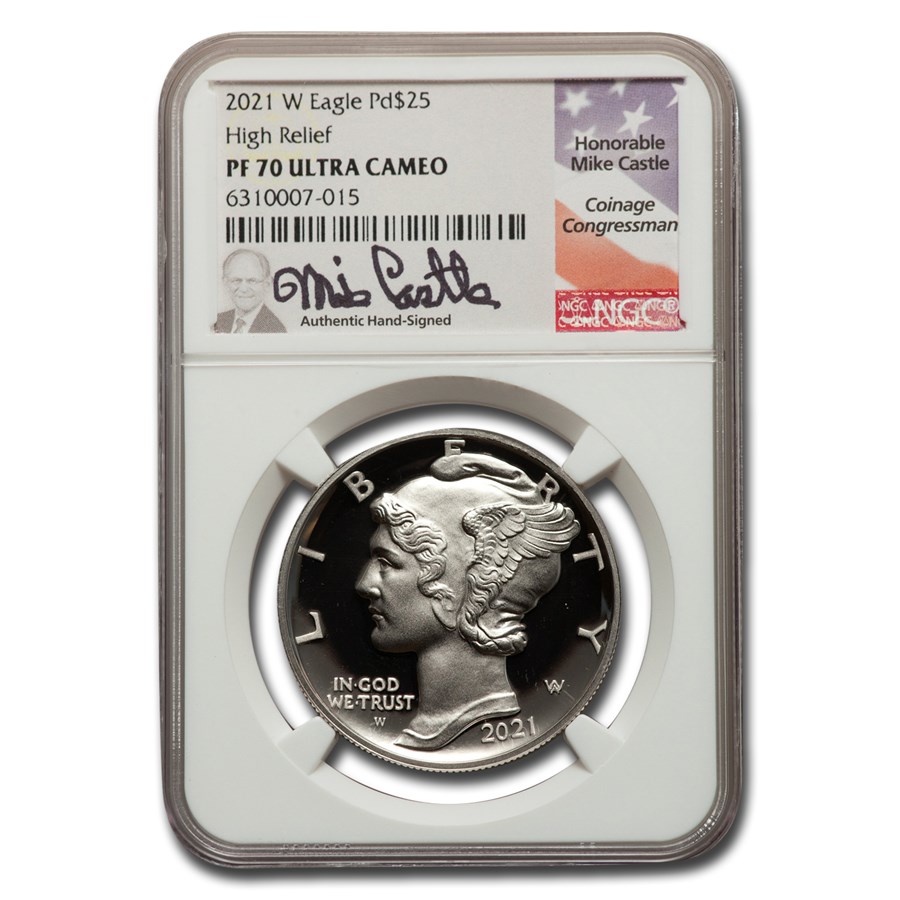 Buy 2021-W 1 oz HR Proof Palladium Eagle PF-70 NGC (Castle Signed) | APMEX