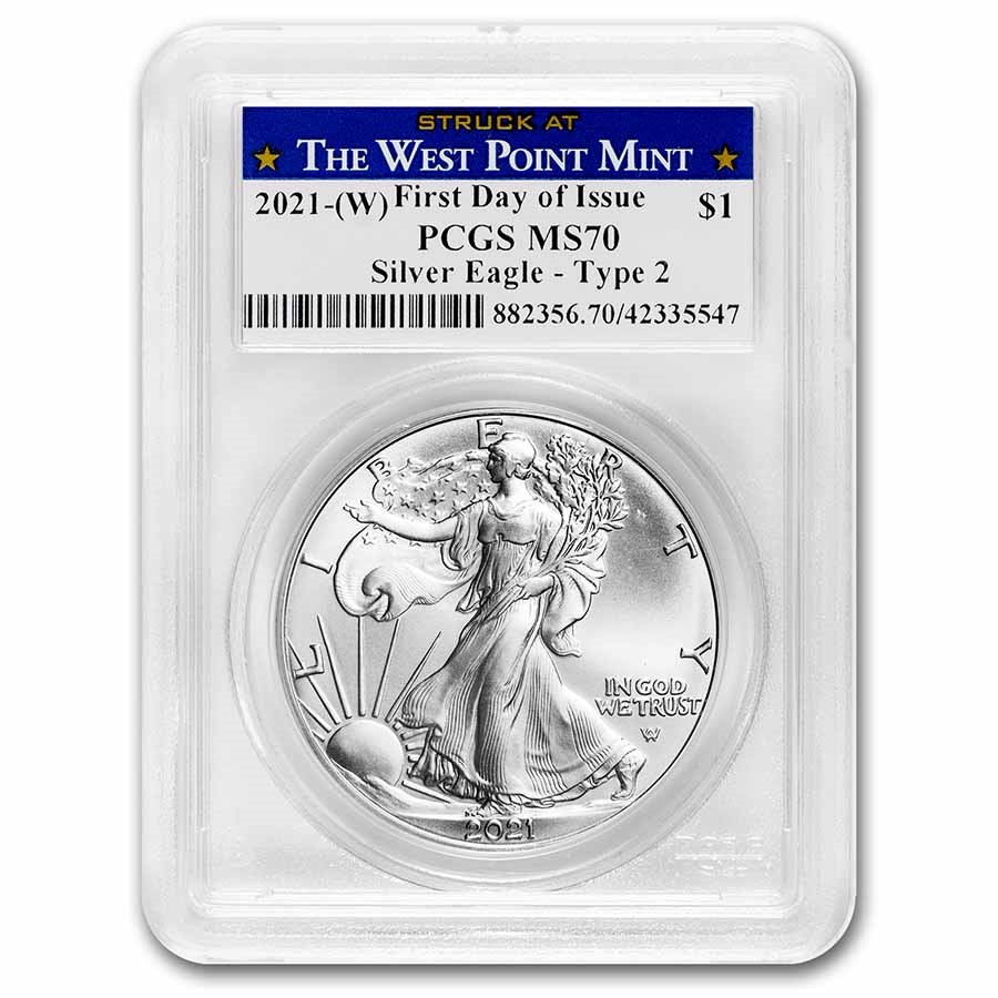 Buy 2021 W American Silver Eagle Type 2 MS-70 | APMEX