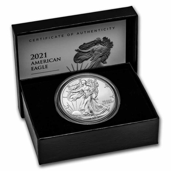Buy 2021 W Burnished Silver Eagle T2 With Box & COA | APMEX