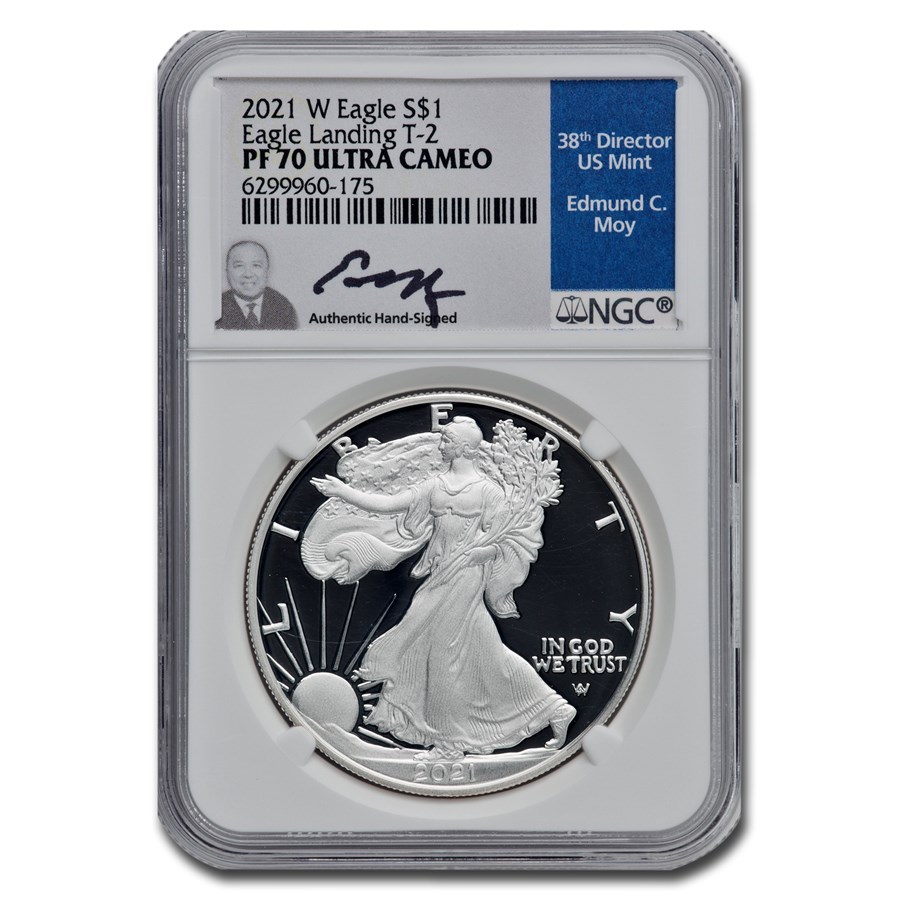 Buy 2021-W Proof American Silver Eagle (Type 2) PF-70 NGC (Moy) | APMEX