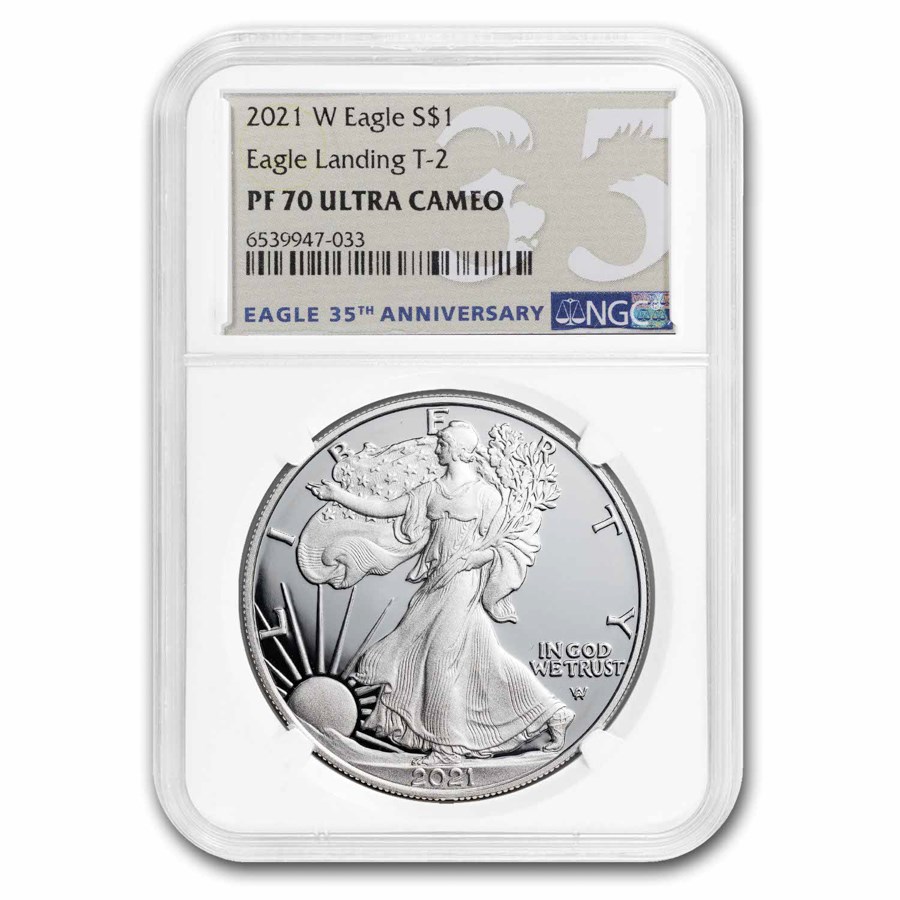 Buy 2021-W Proof American Silver Eagle (Type 2) PF-70 NGC | APMEX