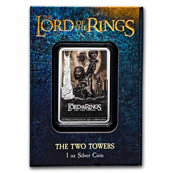 Buy 2022 1 oz Ag Coin $2 LOTR: The Two Towers Movie Poster | APMEX