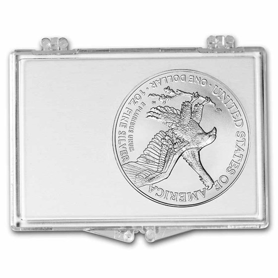 Buy 2022 1 oz Silver Eagle - w/Snap-Lock, Embossed Eagle Design | APMEX