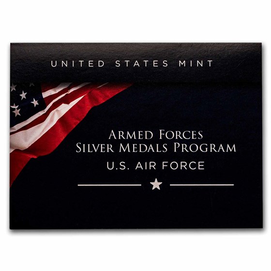 (2022) 1 oz Silver U.S. Air Force Medal (w/Box & COA)