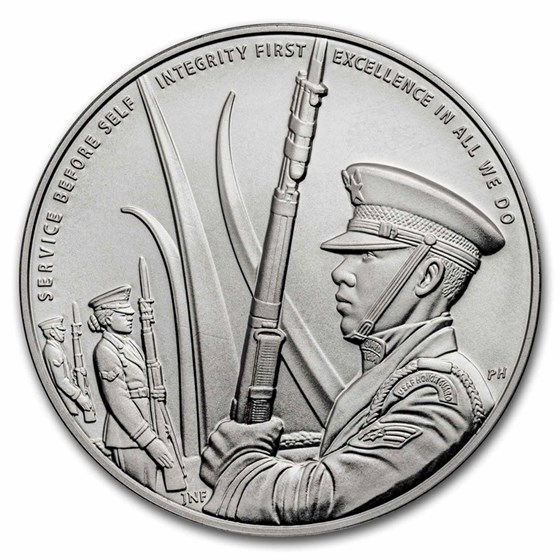 (2022) 1 oz Silver U.S. Air Force Medal (w/Box & COA)