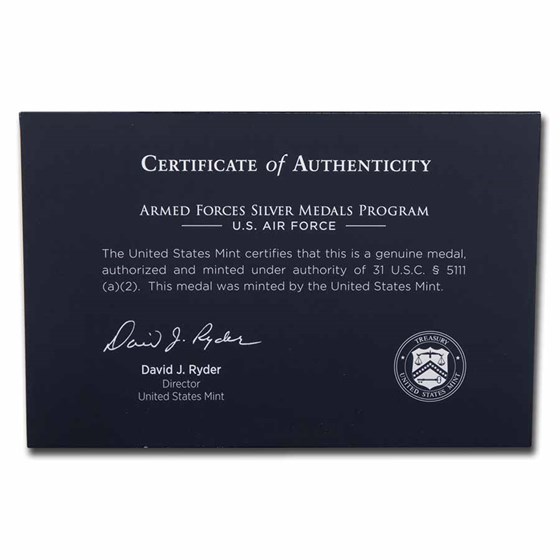 Buy (2022) 2.5 oz Silver U.S. Air Force Medal (w/Box & COA) | APMEX