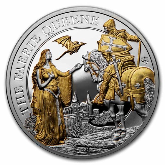 Buy 2022 2 oz Silver Faerie Queene Proof (Gold-Plated) | APMEX