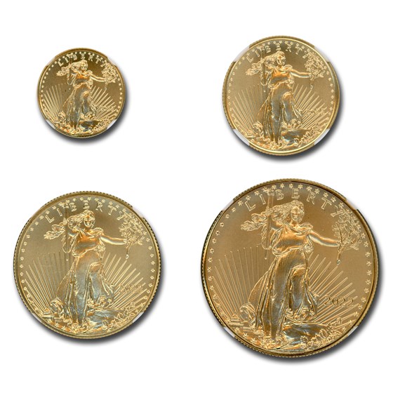 Buy 2022 4-Coin American Gold Eagle Set MS-70 NGC (Everhart) | APMEX