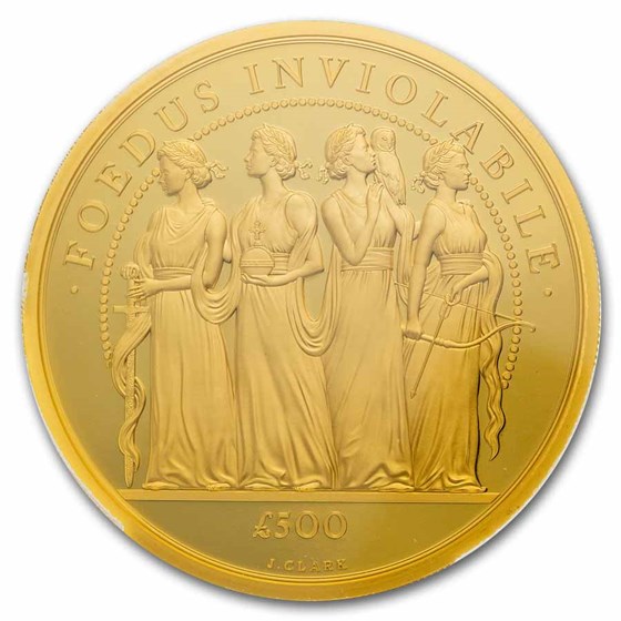 2022 Alderney 5 oz Gold Four Graces PR-70 PCGS