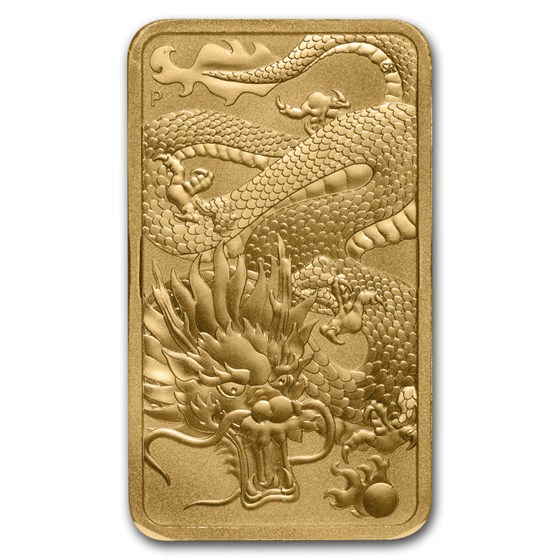 Buy 2022 AUS 1 oz Gold Dragon Rectangular Coin NGC Gem BU (FDI) | APMEX