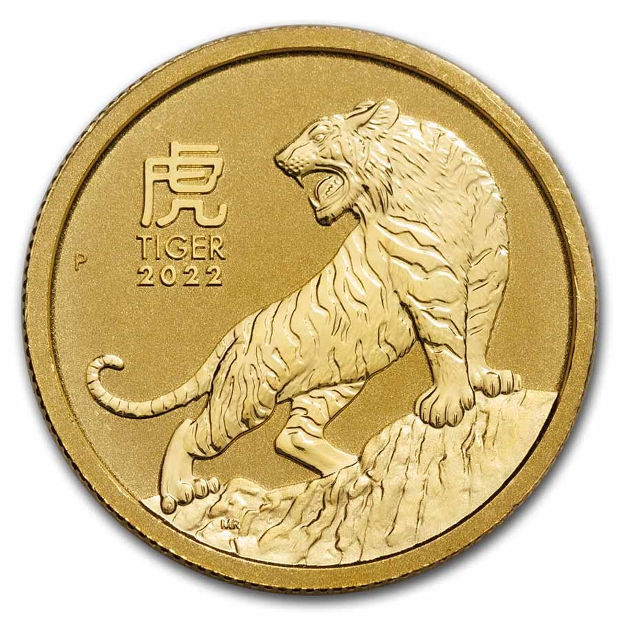 Buy 2022 Australia 1/4 oz Gold Lunar Tiger BU SII (Missing Capsule) | APMEX