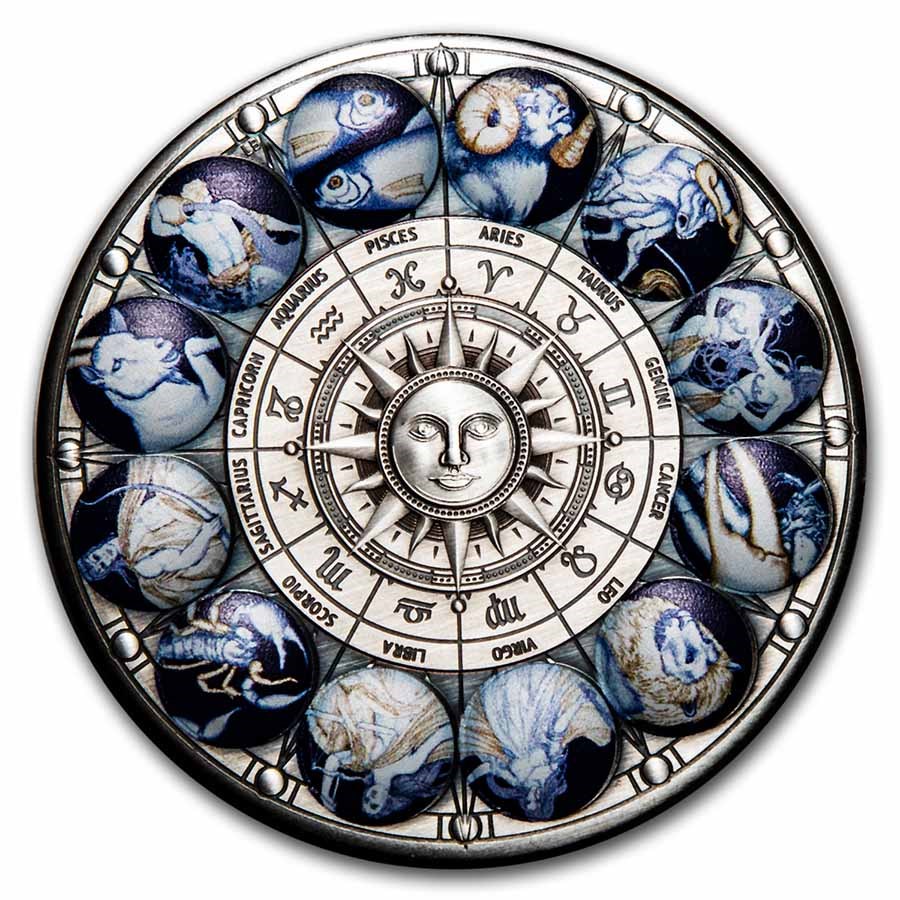 Buy 2022 Australia 5 oz Silver Signs of the Zodiac (Antiqued) | APMEX
