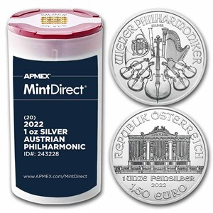 Buy 2022 AUT 1 oz Ag Phil 20-Coin MintDirect Tube | APMEX
