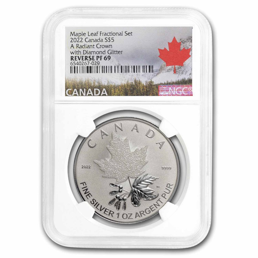 2022 Canada 1 oz Silver A Radiant Crown Reverse Proof NGC PF-69