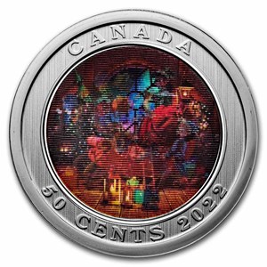 Buy 2022 Canadian 50-Cent Lenticular Santa's Sleigh | APMEX