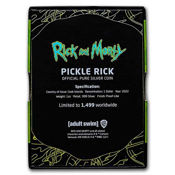 Buy 1 oz Silver Pickle Rick Coin - Rick and Morty $2 | APMEX Buy 1 oz Silver Pickle Rick Coin - Rick and Morty $2 | APMEX