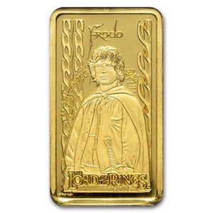 2022 Cook Islands 1/2 gram Gold Bar Lord of the Rings: Frodo