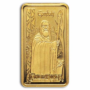 2022 Cook Islands 1/2 gram Gold Bar Lord of the Rings-Gandalf