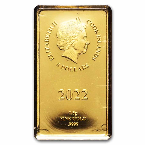 2022 Cook Islands 1/2 gram Gold Bar Lord of the Rings-Samwise
