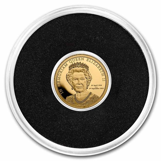 Buy 2022 Cook Islands 1/2 gram Gold In Memoriam Queen Elizabeth II | APMEX