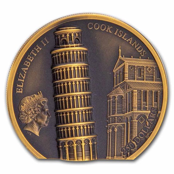 Buy 2022 Cook Islands 1 oz Gold Antique Leaning Tower of Pisa | APMEX