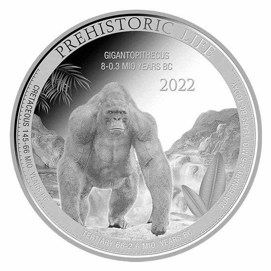 Buy 2022 Democratic Rep. of Congo 1 oz Silver Gigantopithecus (Ape) | APMEX